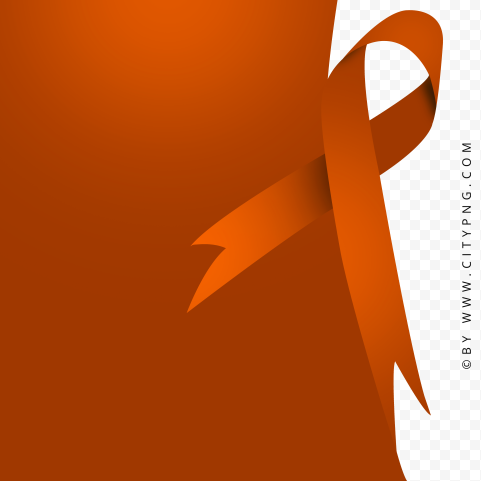 Kidney Cancer Orange Template With Ribbon Design PNG | Citypng