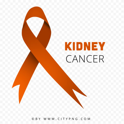 Kidney Cancer Ribbon Orange Logo Sign PNG Image | Citypng