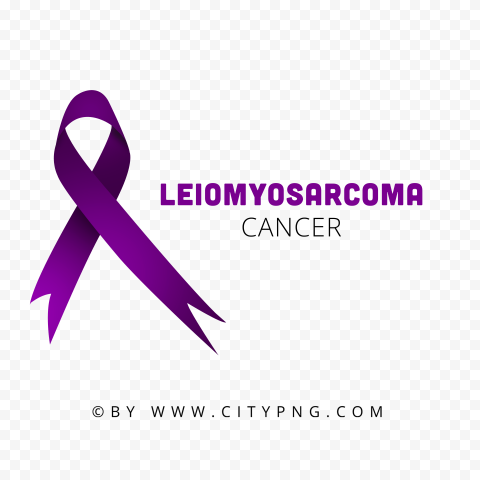 Leiomyosarcoma Cancer Ribbon Logo Purple Sign PNG | Citypng