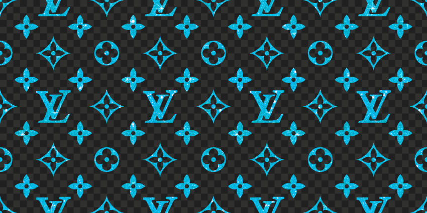 Louis Vuitton Lv Blue Glitter Pattern Seamless FREE PNG | Citypng