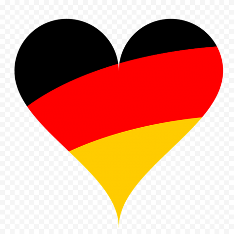 Love German Flag On Heart Shape FREE PNG | Citypng