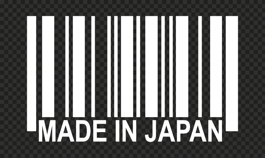 Made In Japan White Bar Code Image PNG | Citypng
