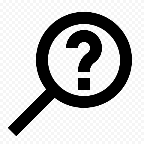 Magnifying Glass Question Mark Black Icon PNG | Citypng