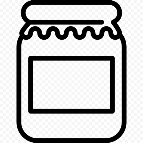 Mason Jar Jam Black Outline Icon PNG | Citypng