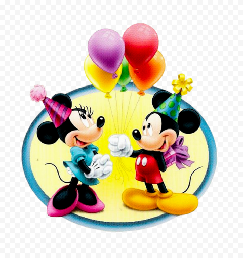 Mickey and Minnie Mouse Holding Ballons PNG | Citypng