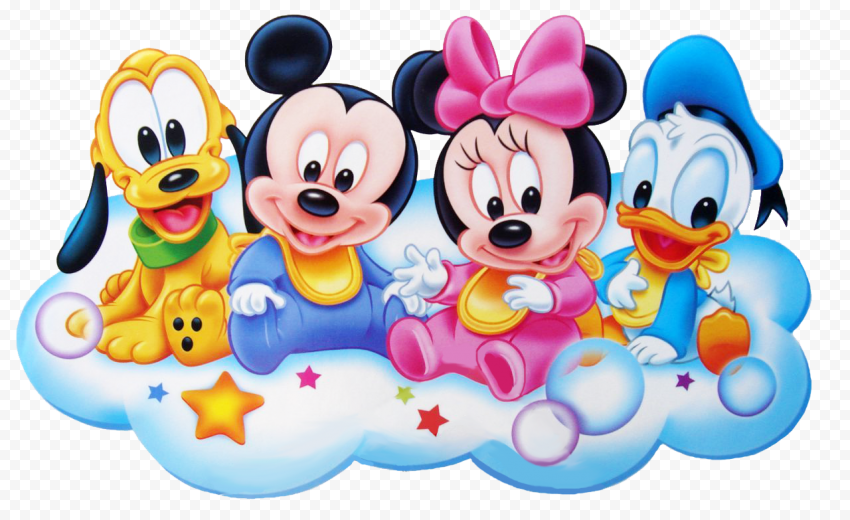 Mickey, Minnie Mouse, Pluto and Donald Duck Babies | Citypng