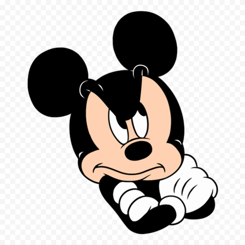 Mickey Mouse Angry Face Transparent Background | Citypng