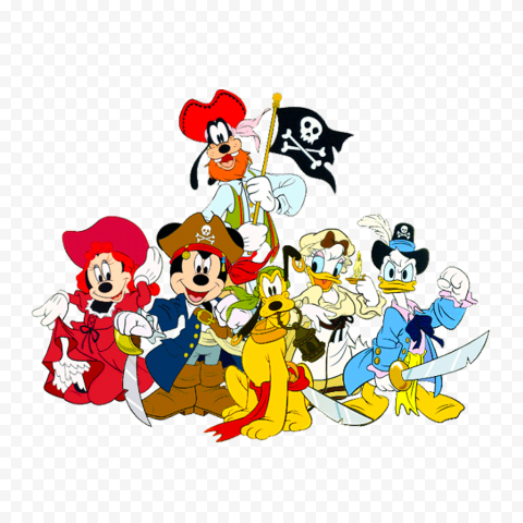 Mickey Mouse Characters Pirates Image PNG | Citypng