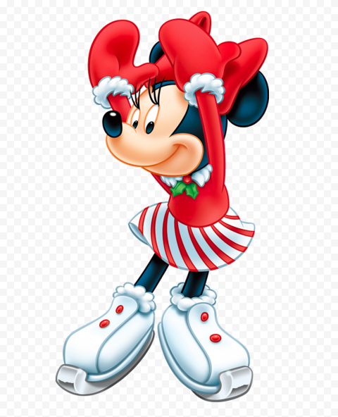 Mickey Mouse Christmas Uniform Ice Skating FREE PNG | Citypng