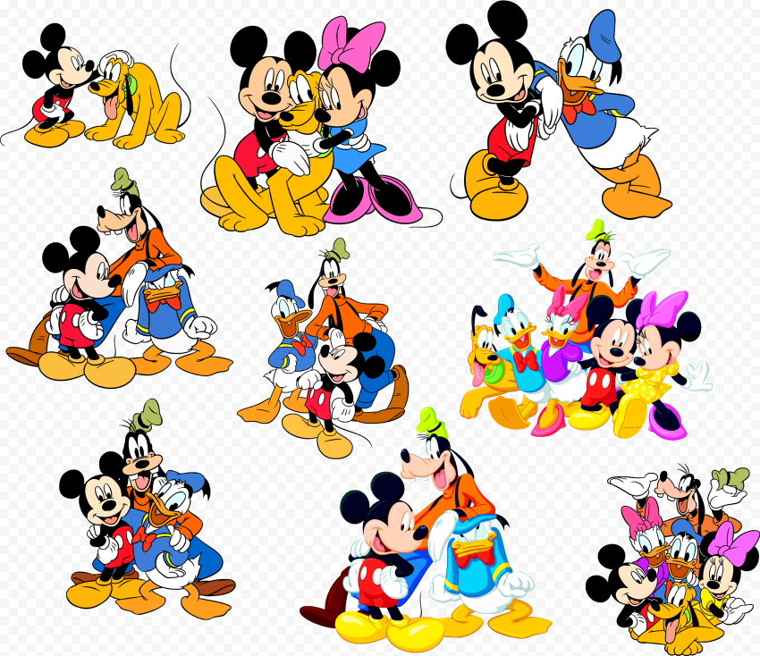 Mickey Mouse Heroes Collage PNG Image | Citypng