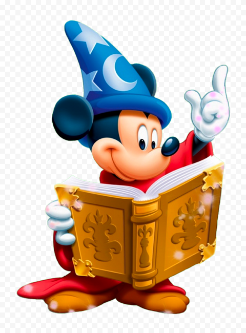 Mickey Mouse Holding Magic Book FREE PNG | Citypng