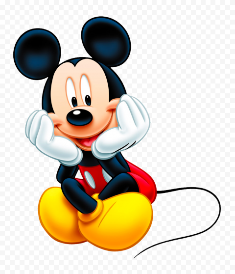 HD Mickey Mouse Sitting Down PNG | Citypng