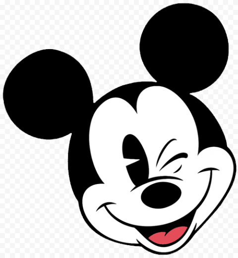 Mickey Mouse Winking Face PNG Image | Citypng