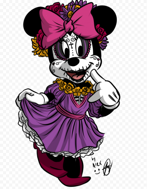 Minnie Mouse Calavera Monster Image PNG | Citypng