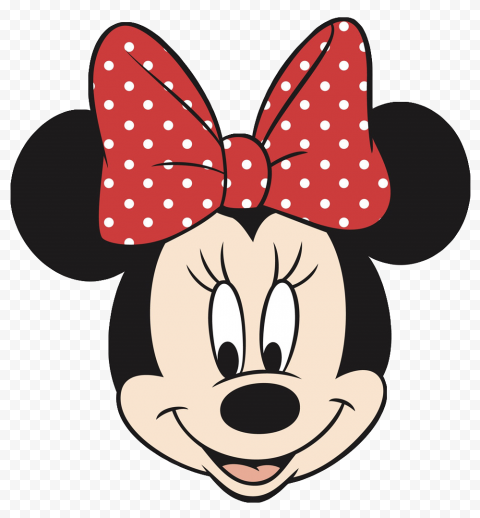Minnie Mouse Face Red Bow PNG Image | Citypng