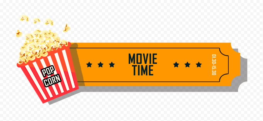 Movie Time Ticket Illustration Logo Sign PNG | Citypng