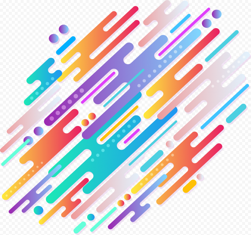 Multicolored Abstract Digital Lines Illustration | Citypng