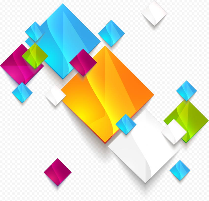 Multicolored Square Shapes Abstract Art Background | Citypng