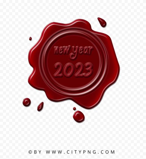 New Year 2023 Seal Wax Stamp HD PNG | Citypng
