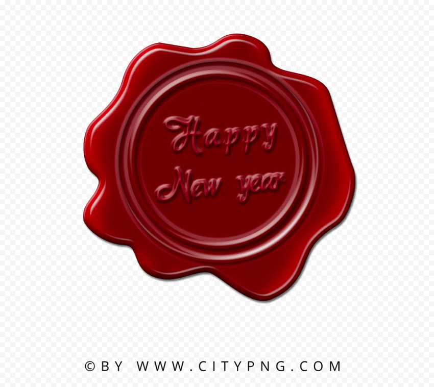 New Year Red Seal Wax Stamp PNG Image | Citypng