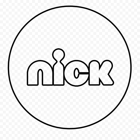 Nick Round Black Outline Logo Icon PNG | Citypng