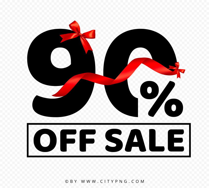 Ninety 90 Percentage Discount Off Sale Logo Sign PNG | Citypng