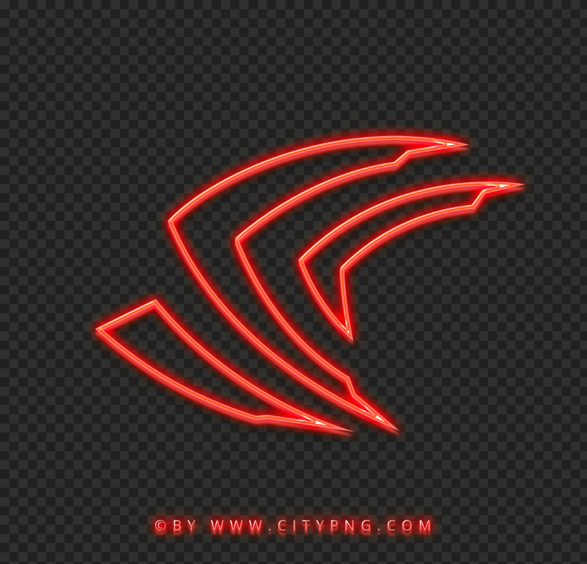 Nvidia GeForce Red Neon Logo FREE PNG | Citypng