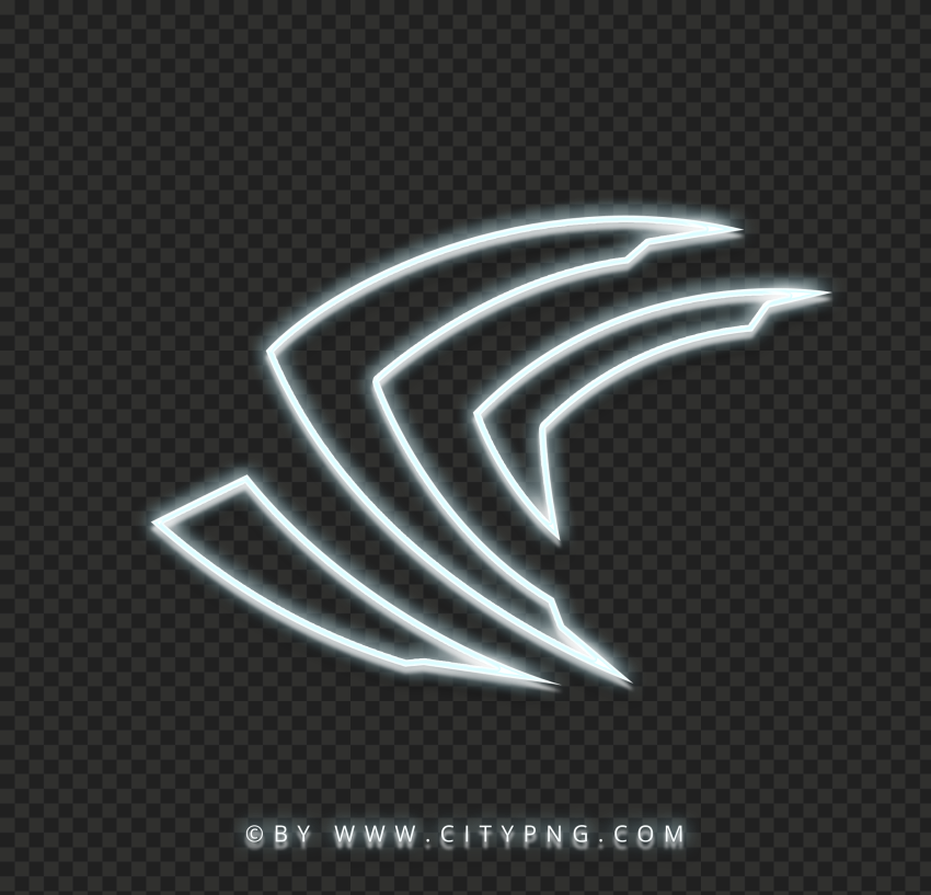 Nvidia GeForce White Neon Logo PNG Image | Citypng