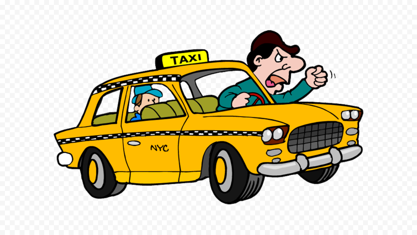 NYW Cartoon Angry Taxi Driver Image PNG | Citypng