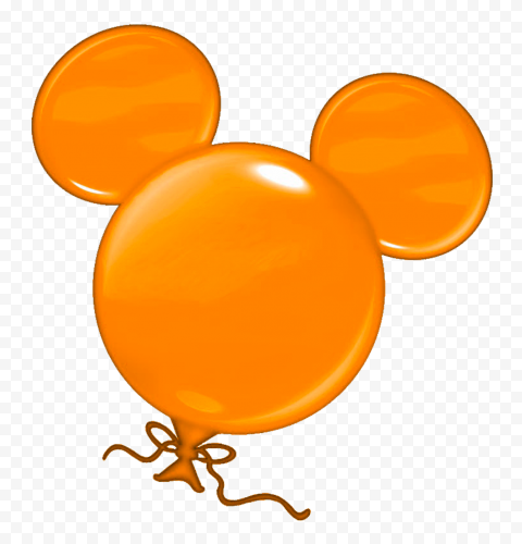 Orange Balloon Mickey Mouse Head Shaped PNG | Citypng