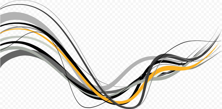 Orange & Black Curved Lines Abstract FREE PNG | Citypng