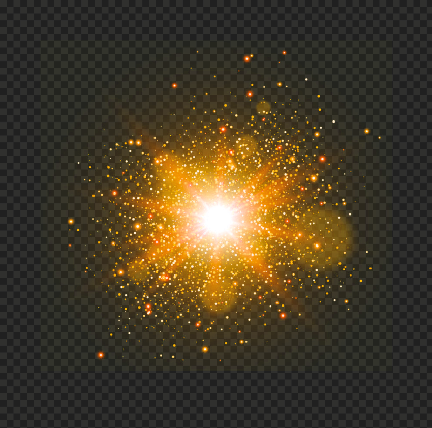 Orange Bright Explosion Light Effect HD PNG | Citypng