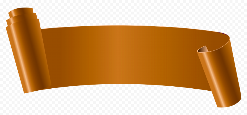 Orange Curved Banner Ribbon Image PNG | Citypng