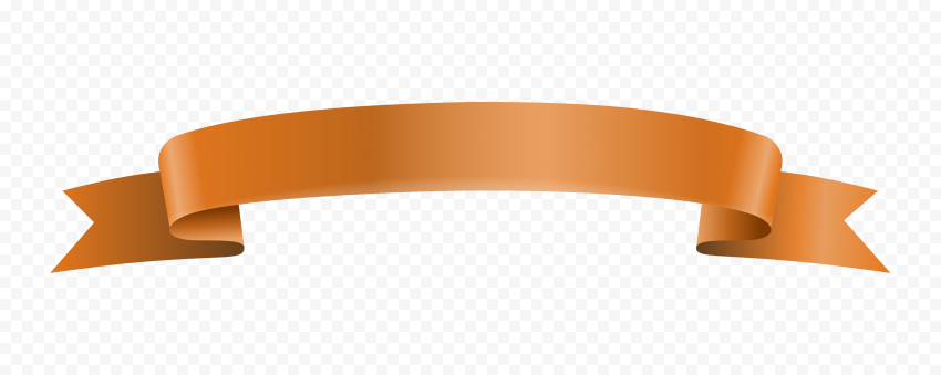 Orange Illustration Ribbon Banner Download PNG | Citypng