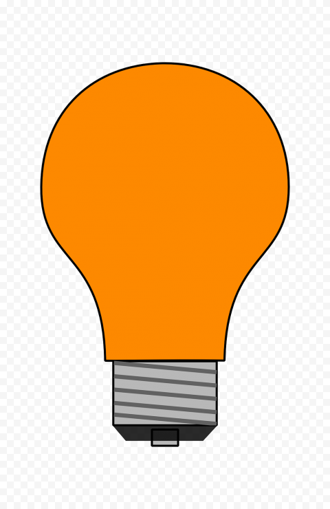 Orange Light Bulb Clipart Icon PNG | Citypng