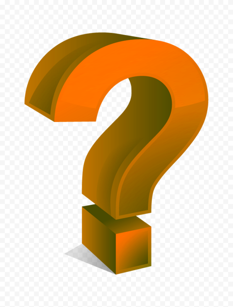 Orange Question Mark 3D Logo Icon Symbol PNG | Citypng