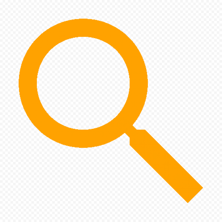 Orange Search Icon Button FREE PNG | Citypng