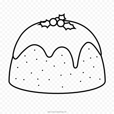 HD Watercolor Christmas Pudding Piece PNG | Citypng