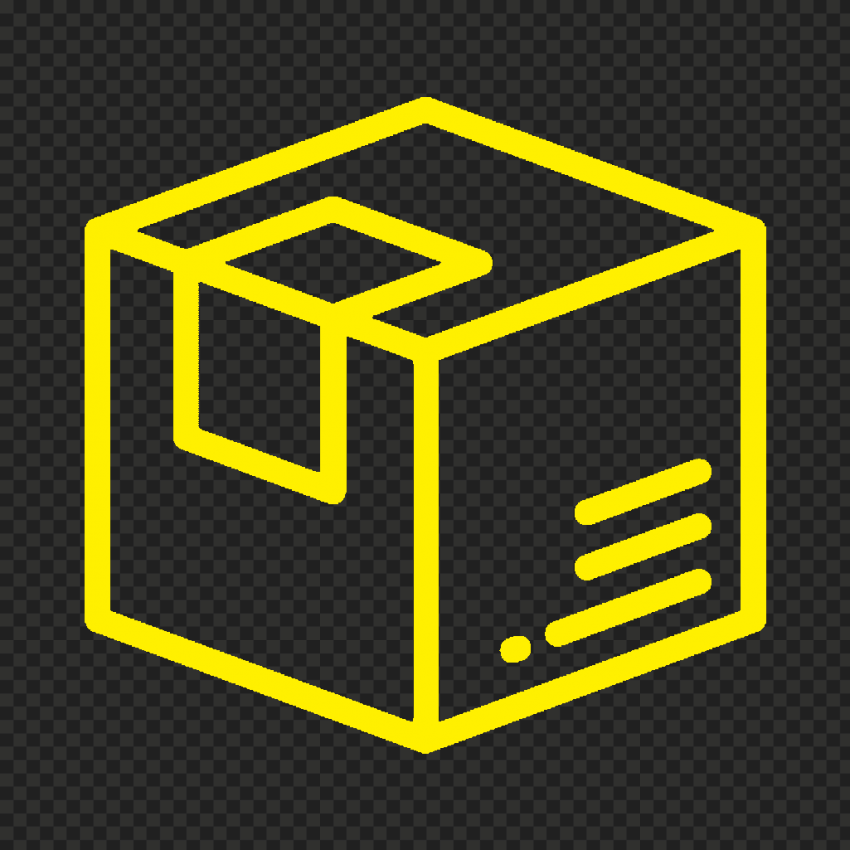 Package Delivery Yellow Box Parcel Icon Transparent PNG | Citypng