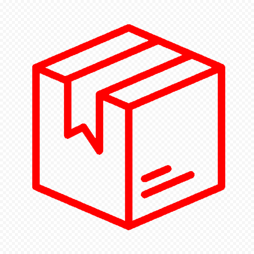 HD Red Package Shipping Delivery Box Parcel Icon PNG | Citypng