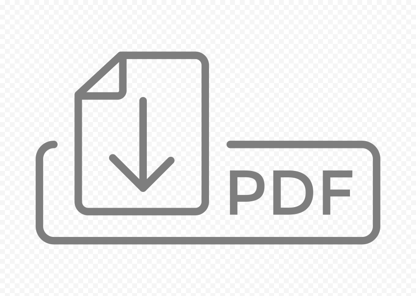 PDF Download Gray Outline Button Icon Logo PNG | Citypng