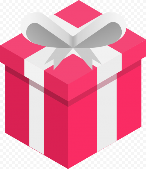 Pink 3D Vector Gift Box Transparent Background | Citypng