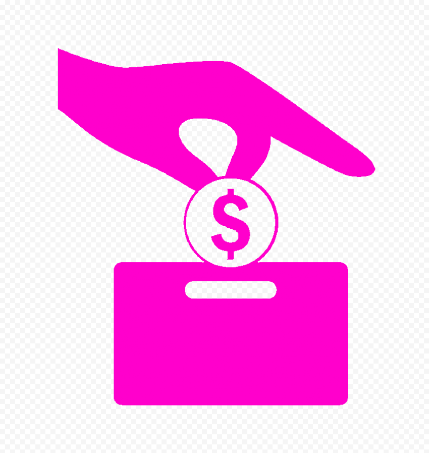 Pink Cost Effective Saving Icon PNG | Citypng
