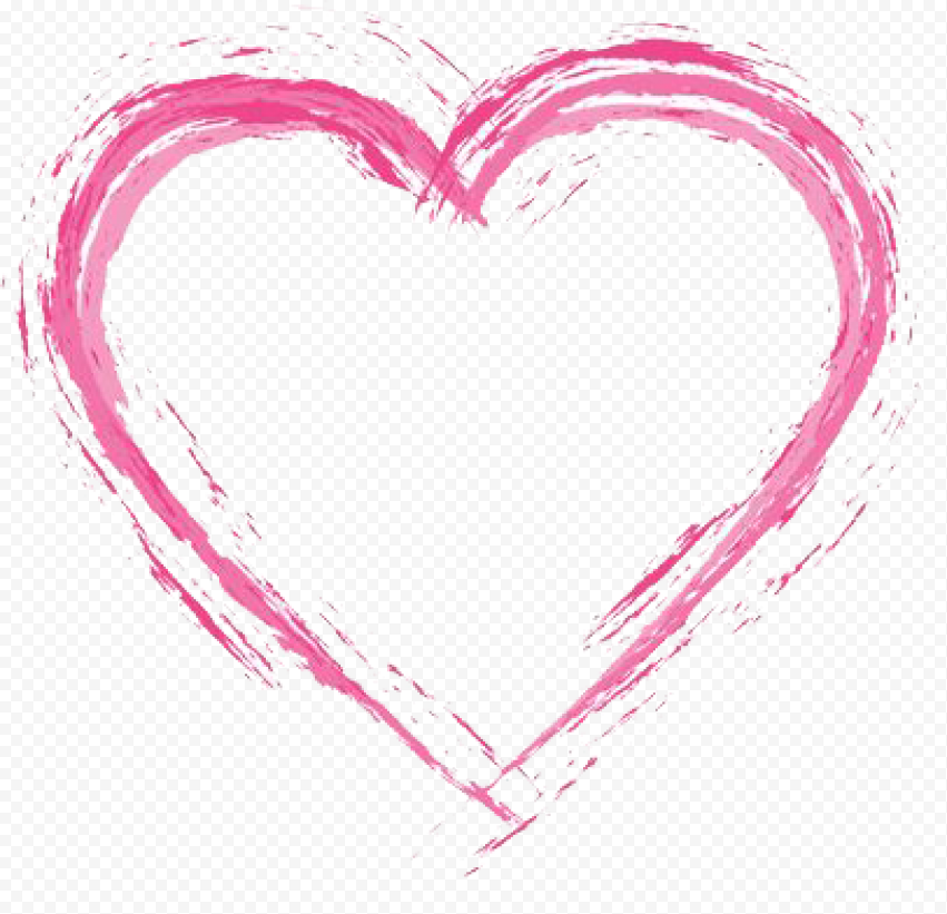 Pink Heart Brush Effect Watercolor | Citypng