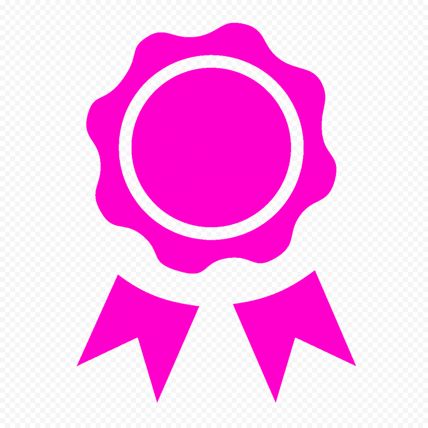Pink Medal Ribbon Icon PNG | Citypng