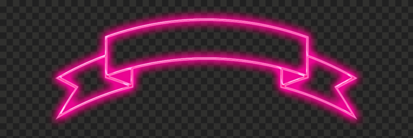 Pink Neon Banner Ribbon PNG | Citypng