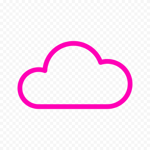 Pink Outline Cloud Icon | Citypng