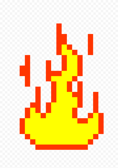 Pixel Fire Flame Icon PNG | Citypng