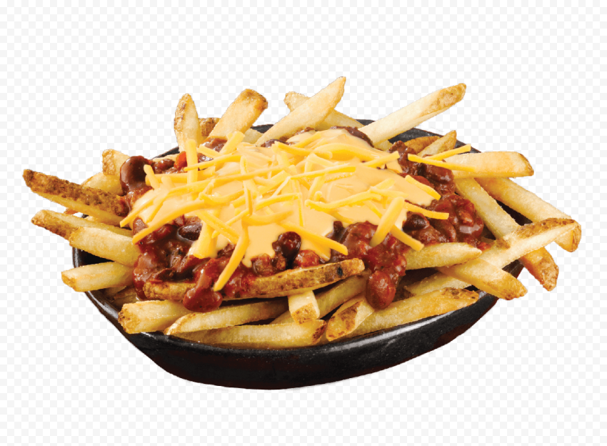 Plate Of French Fries With Cheese HD PNG | Citypng