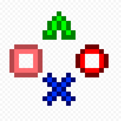 PlayStation Controller Buttons Pixel Art PNG | Citypng